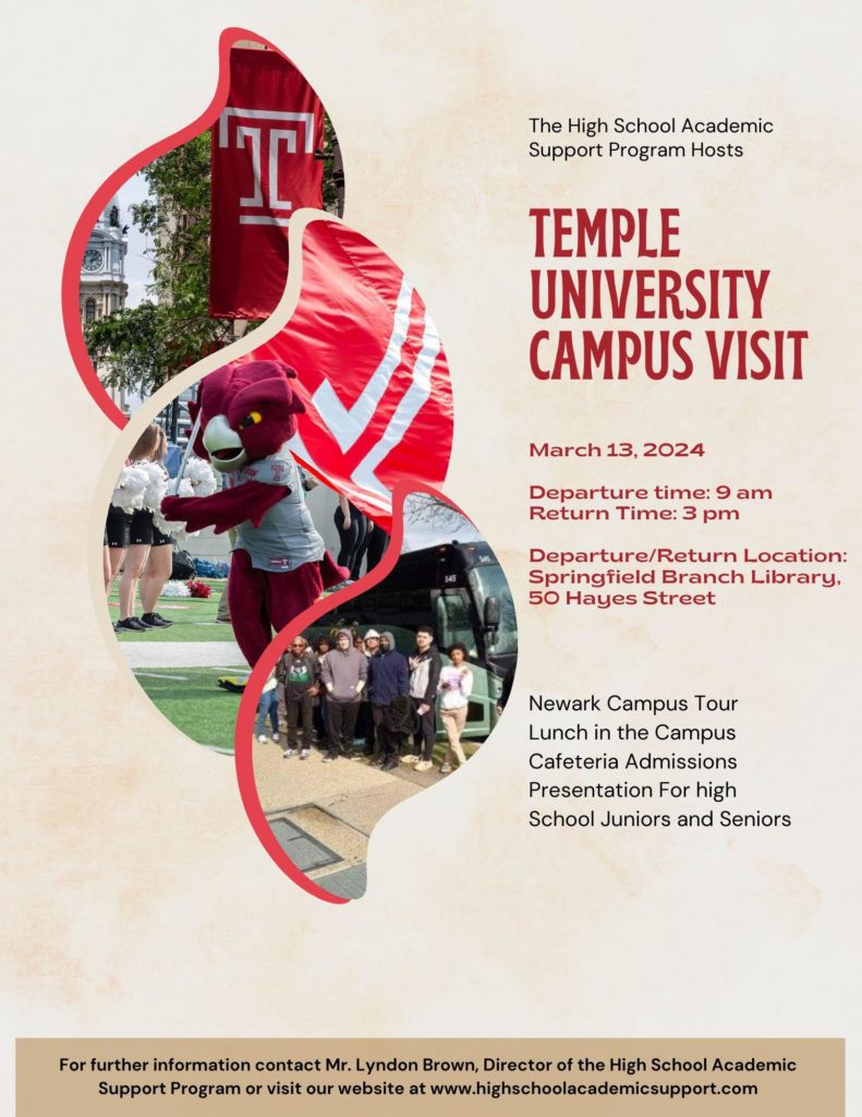 College Visit: Temple University Campus Visit - High School Academic ...